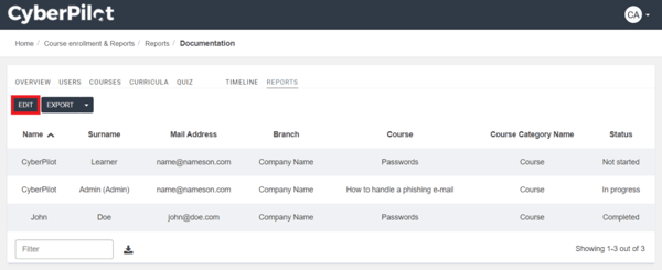 How to create and edit reports
