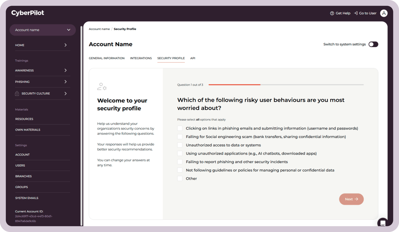 What is the Security Profile?